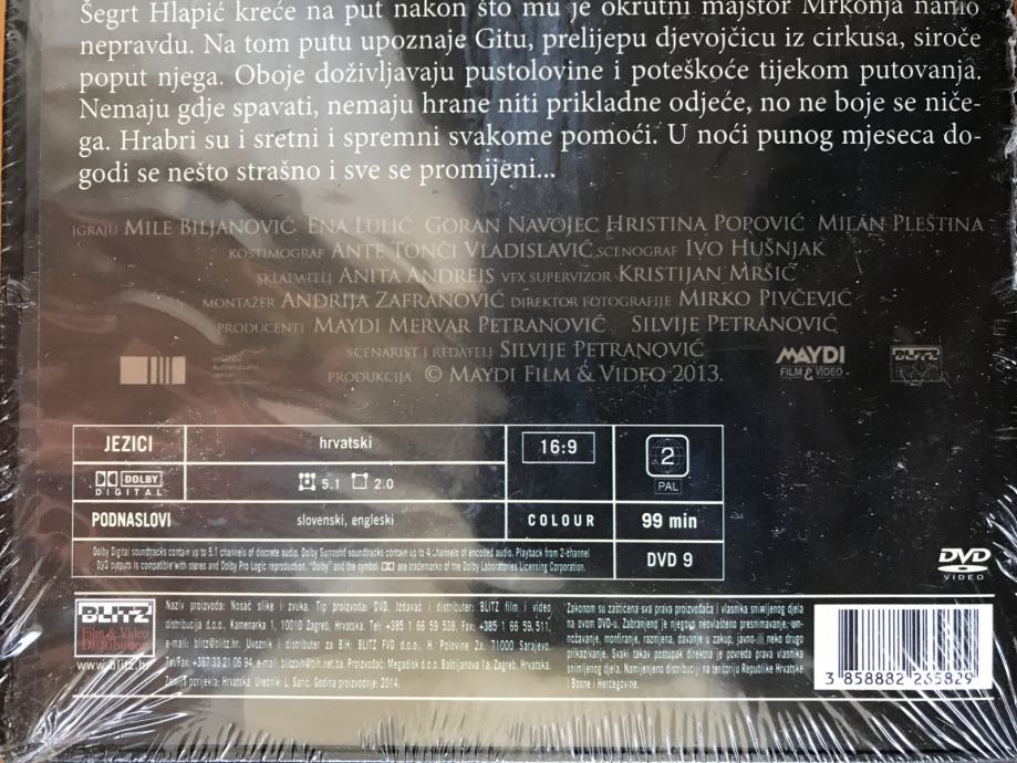 DVD Šegrt Hlapić (2013.)Ekranizacija poznatog hrvatskog dječjeg romana