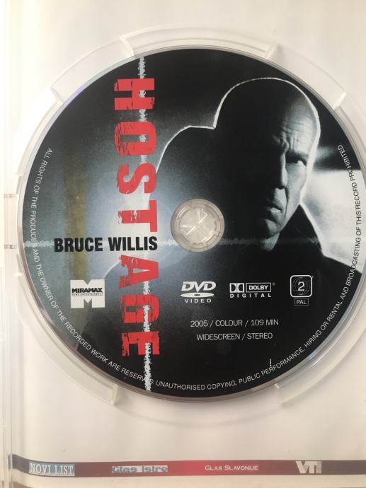 Bruce Willis 2x DVD Talac = HOSTAGE (2005.) akcija triler kriminalist.