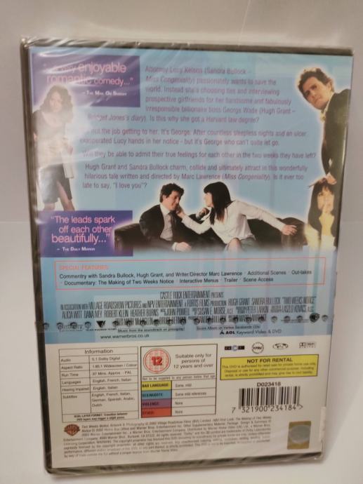 DVD NOVO! - Two Weeks Notice