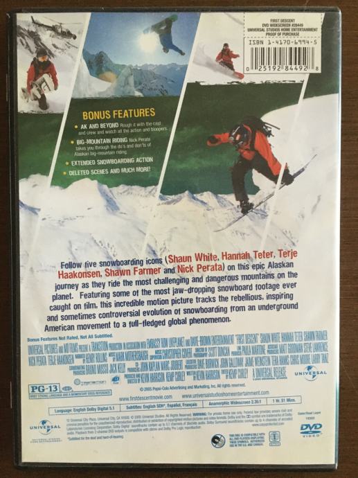 FIRST DESCENT - DVD - POVIJEST SNOWBOARDINGA