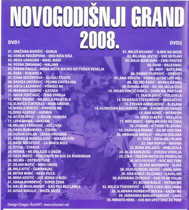 Grand produkcija novogodišnja kompilacija i albumi pop folk hitova Grand produkcija novogodišnja kompilacija i albumi pop folk hitova