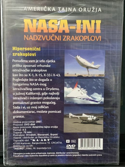 novi i neraspakirani DVD / Nasa-ini nadzvučni hipersonični zrakoplovi