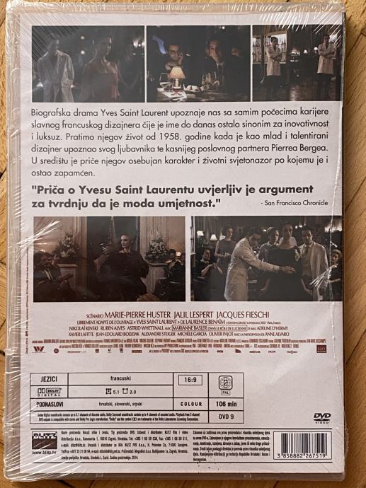 novi neraspakirani DVD Yves Saint Laurent (2014.) drama biografski