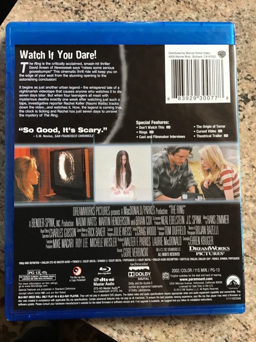 The Ring. - blu-ray