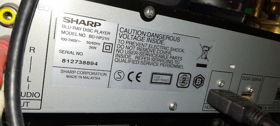 SHARP BLU-RAY DISC PLAYER