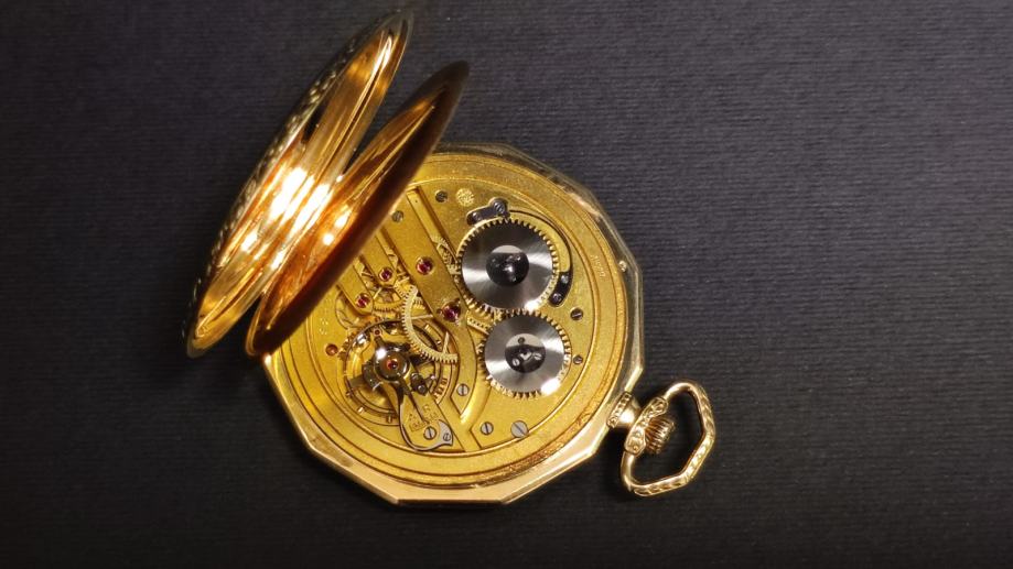 ZLATNI DŽEPNI SAT IWC SCHAFFHAUSEN ART DECO (14K) / R1, RATE