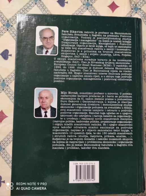Sikavica, P.; Novak, M.: Poslovna organizacija 1999.