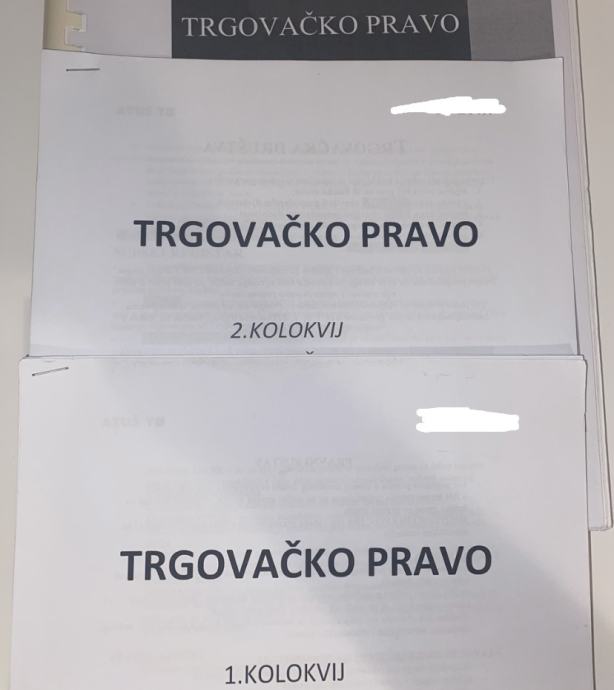 TRGOVAČKO PRAVO - KNJIGA + dvije skripte