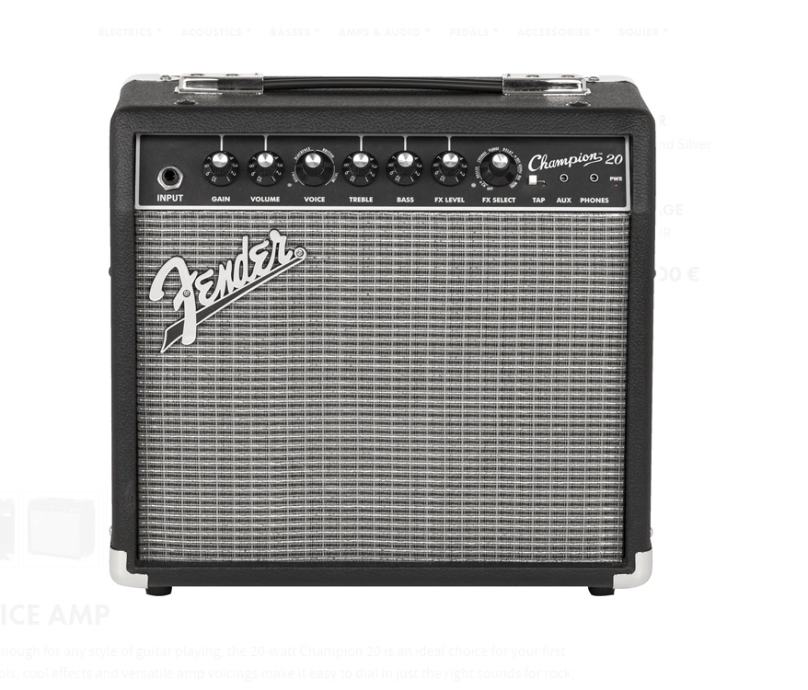 Električna gitara Jackson JS12 Dinky AH BL i pojačalo Fender