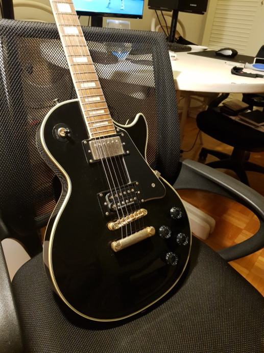 Epiphone Les Paul Custom (Seymour Duncan SH-6 + Dunlop strap lock)