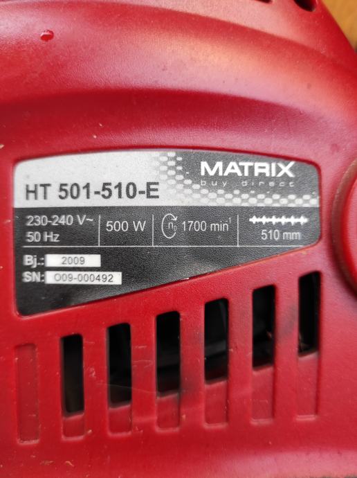 MATRIX električne škare za živicu HT 501-510-E