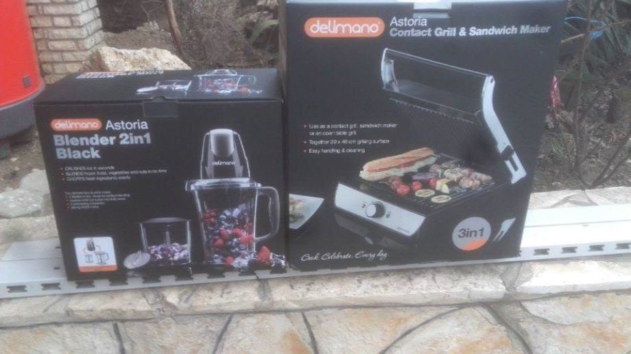 Delimano Astoria Kontaktni Grill i Sendvič toster - NIKAD KORIŠTEN!!!