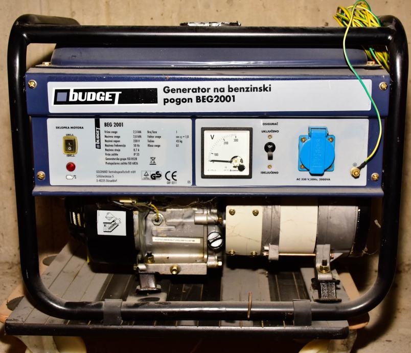 Generator na benzinski pogon BEG2001 2,0 kVA