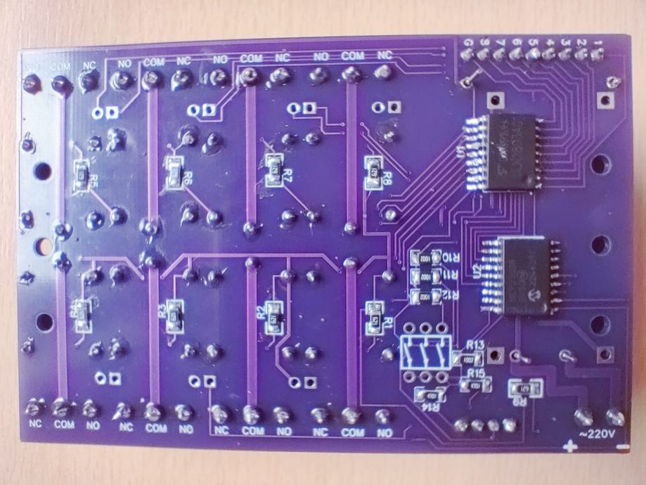 220VAC I2C 8-kanalna relejna ploča za Arduino Raspberry 1.8-5VDC