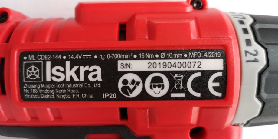 Akumulatorska bušilica Iskra ML-CD92–144, novo, račun i jamstvo.