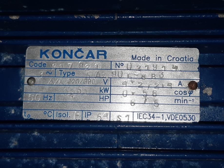 Eleķtro motor 0.55kw