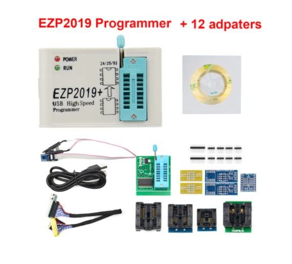 EZP2019 USB SPI programer EEPROM programator + 12 Adaptera 24 25 26 93