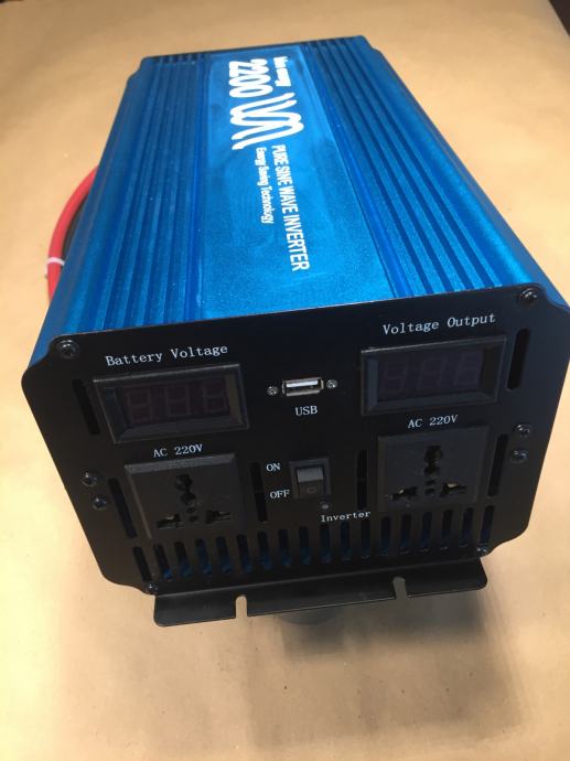 INVERTER BLUE ENERGY 12V ILI 24V / 2200W, AC 230V PUNI SINUS