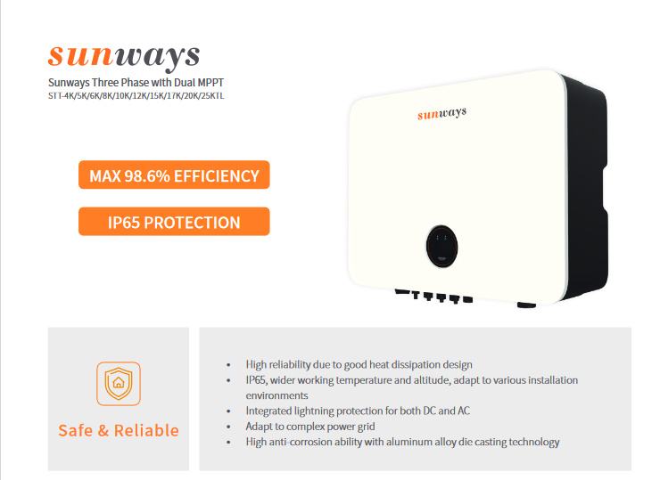 Inverter Sunways STT 10kW inverter -trofazni