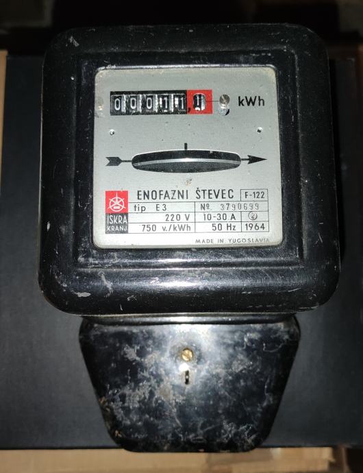 Jednofazno električno kontrolno brojilo