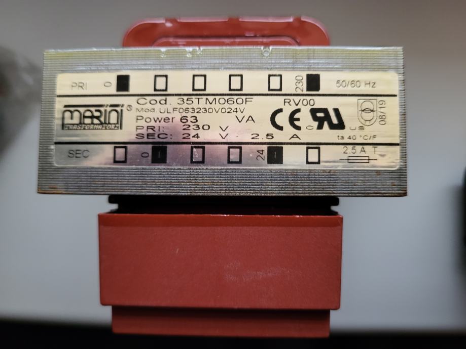 MARINI transformator cod 35TM060F AC-AC 230-24V 2.5A