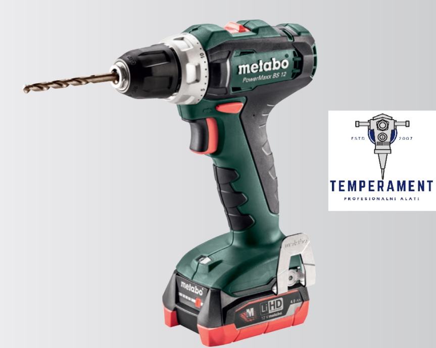 METABO aku bušilica - odvijač PowerMaxx BS 12 -12V/4Ah LiHD - AKCIJA