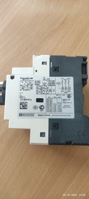 Motorski prekidač GV2 sa pomoćnim kontaktom