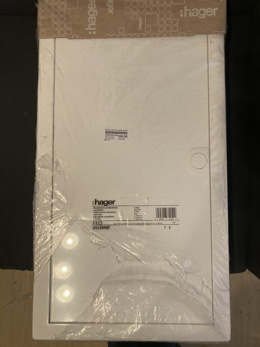 Razvodni ormarić za struju (3 reda), opremljen - Hager Volta VU36NE