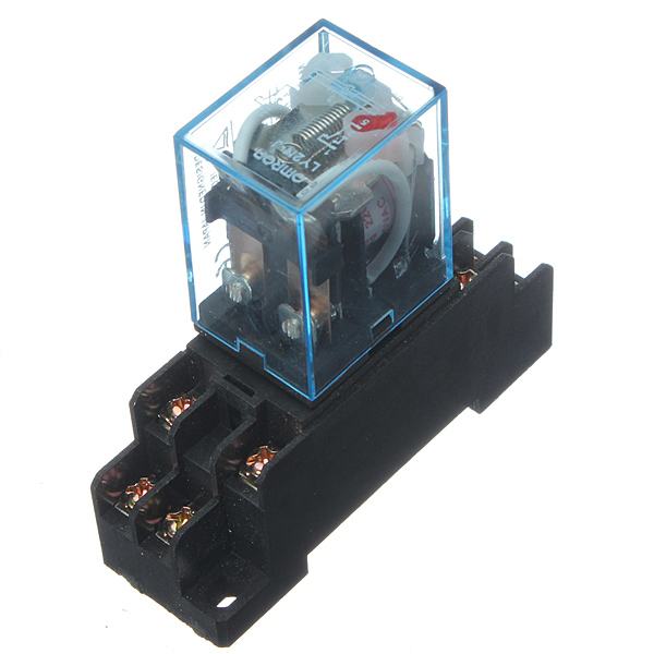 Relej 12 i 220V 10A sa nožištem DPDT LY2NJ PTF08A