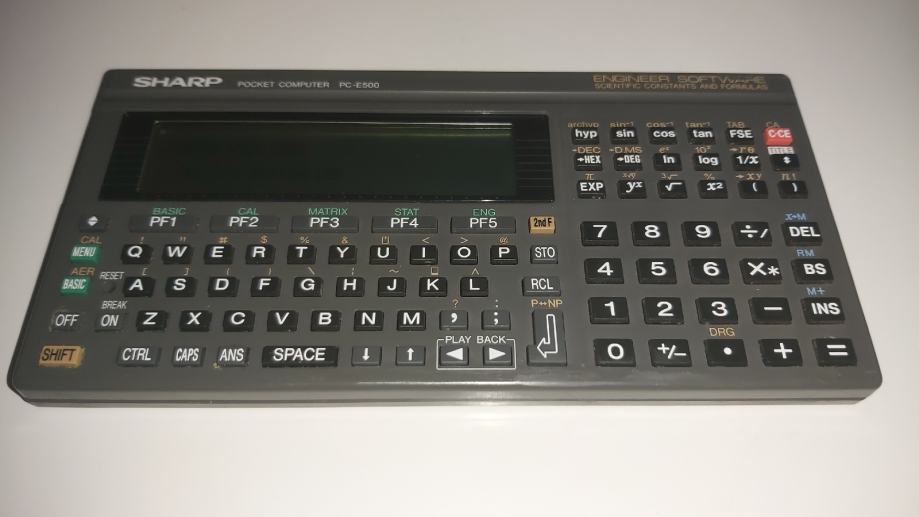 Sharp pocket computer PC-E500