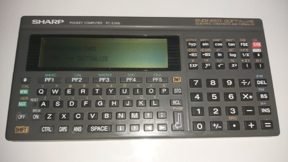 Sharp pocket computer PC-E500