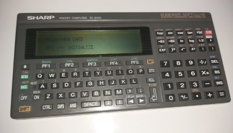 Sharp pocket computer PC-E500