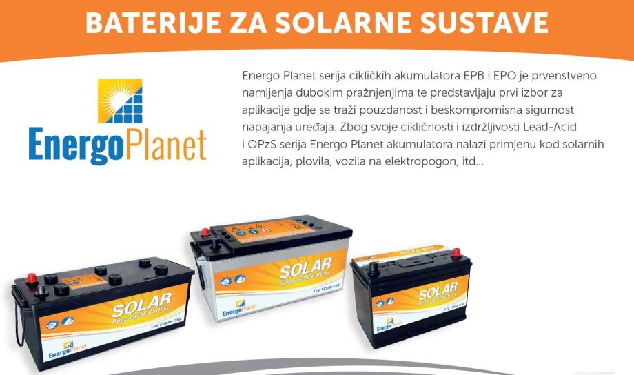 SOLARNI AKUMULATORI - AKUMULATORI ZA SOLAR 105Ah - 240Ah