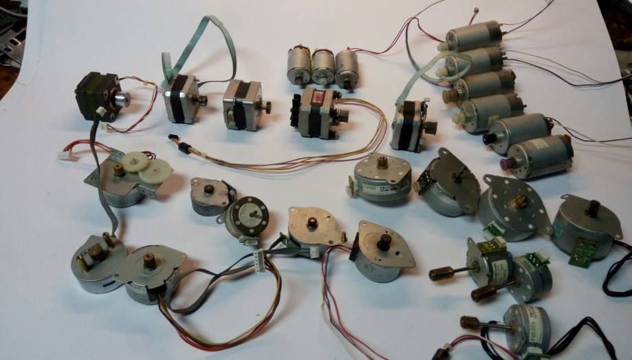 Step motori više vrsta i modela