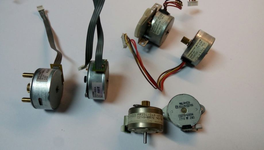 Step motori više vrsta i modela