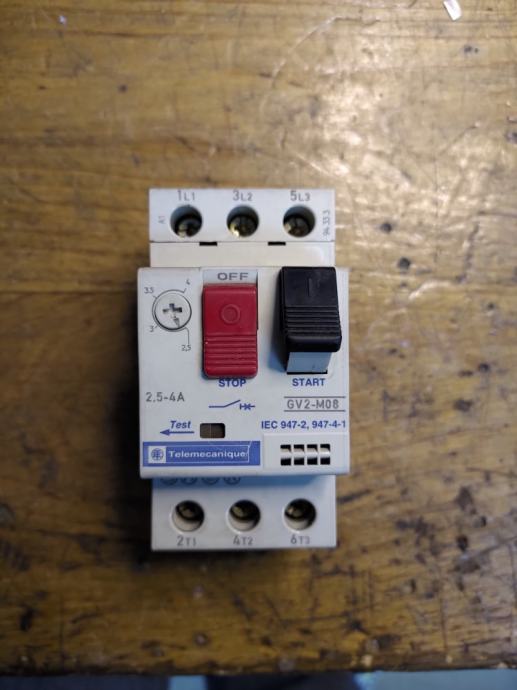 Telemecanique bimetal GV2-M08 2.5 - 4 A