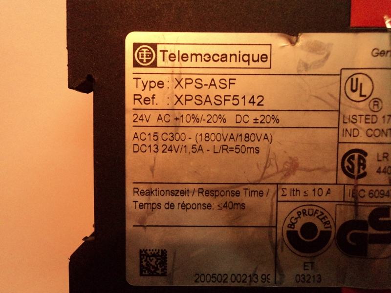 TELEMECANIQUE PREVENTA TYPE XPS-ASF