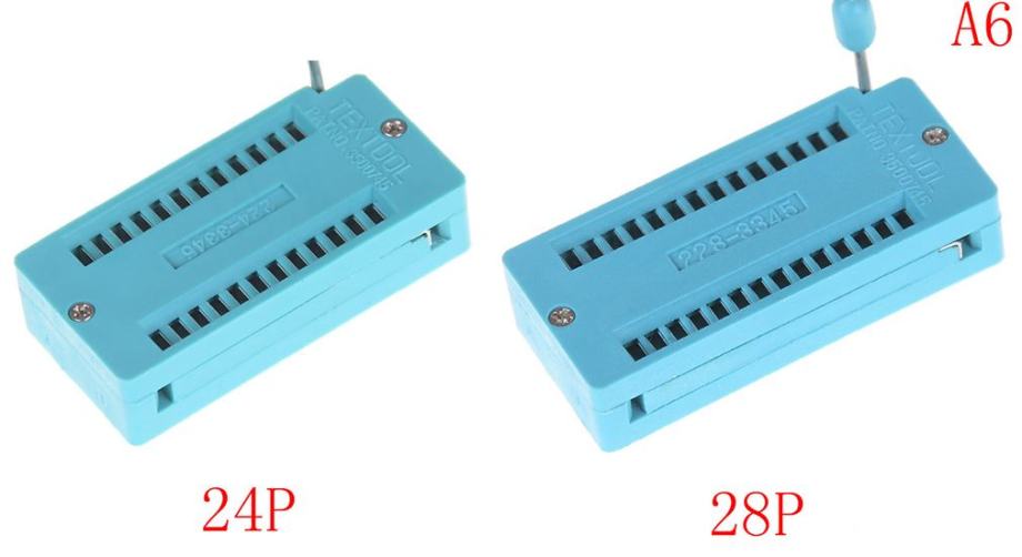 TEXTOOL IC Test podnožje 14 16 18 20 24 28 32 40pin ZIF Socket