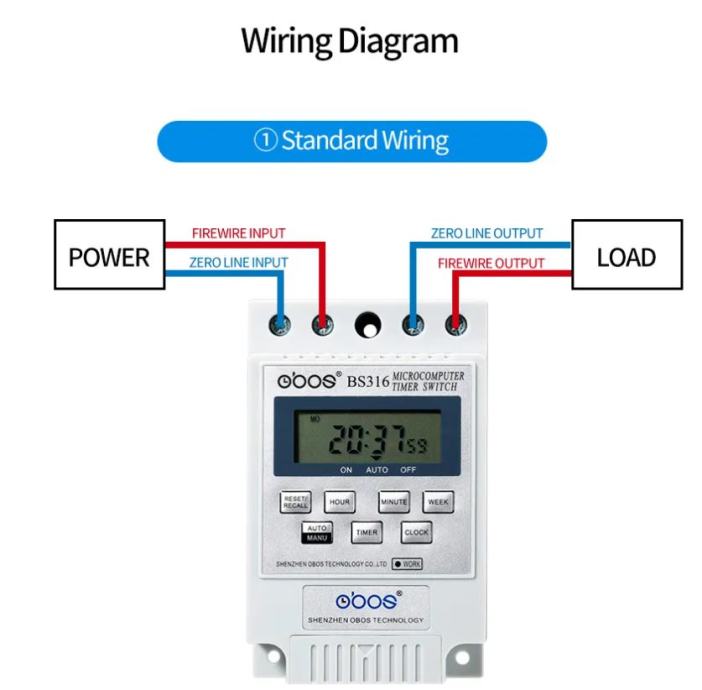 Timer BS316 Intelligent Microcomputer Programmable DC12v DC24V ac230v