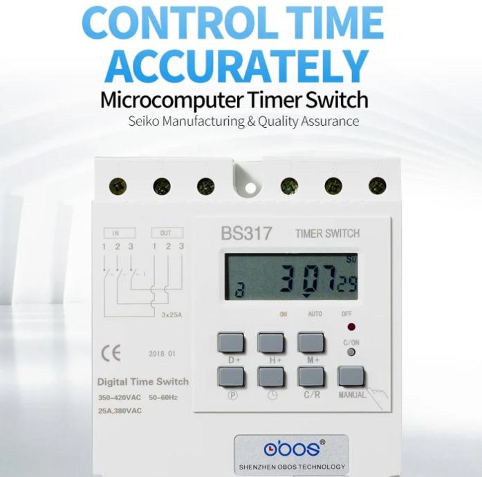 Timer BS317 3-Phase ac380v 25A Intelligent Microcomputer Programmable