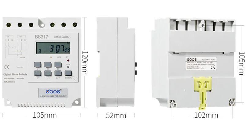Timer BS317 3-Phase ac380v 25A Intelligent Microcomputer Programmable