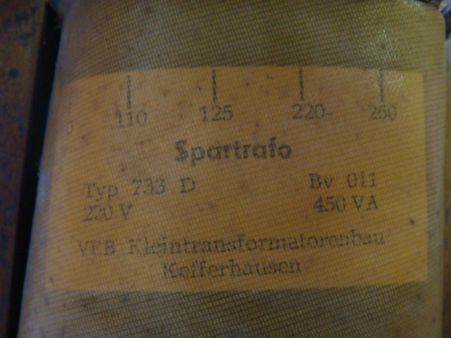 Transformator SPARTRAFO, 450VA, 50Hz