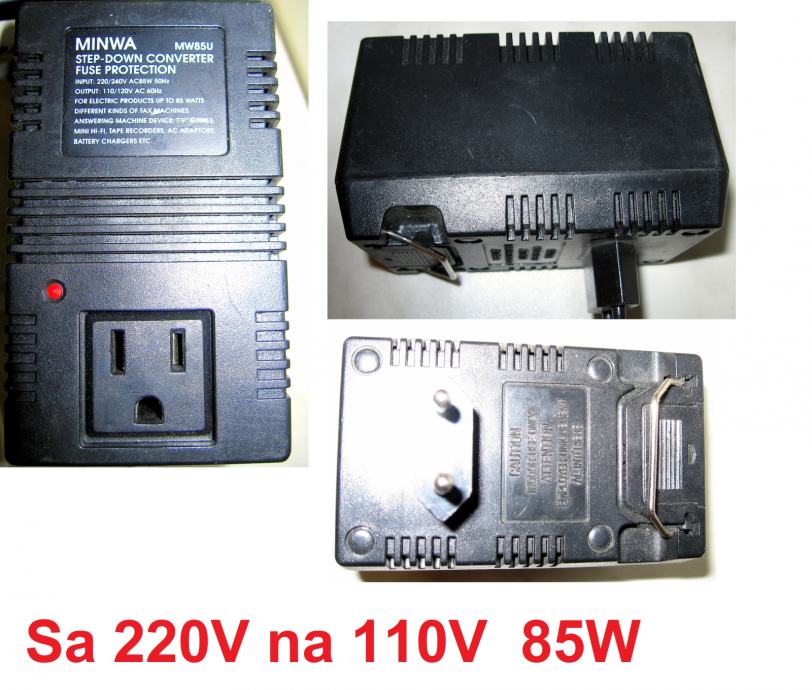 Transformator Trafo Pretvarač AC Adapter Konverter sa 220V na 110V