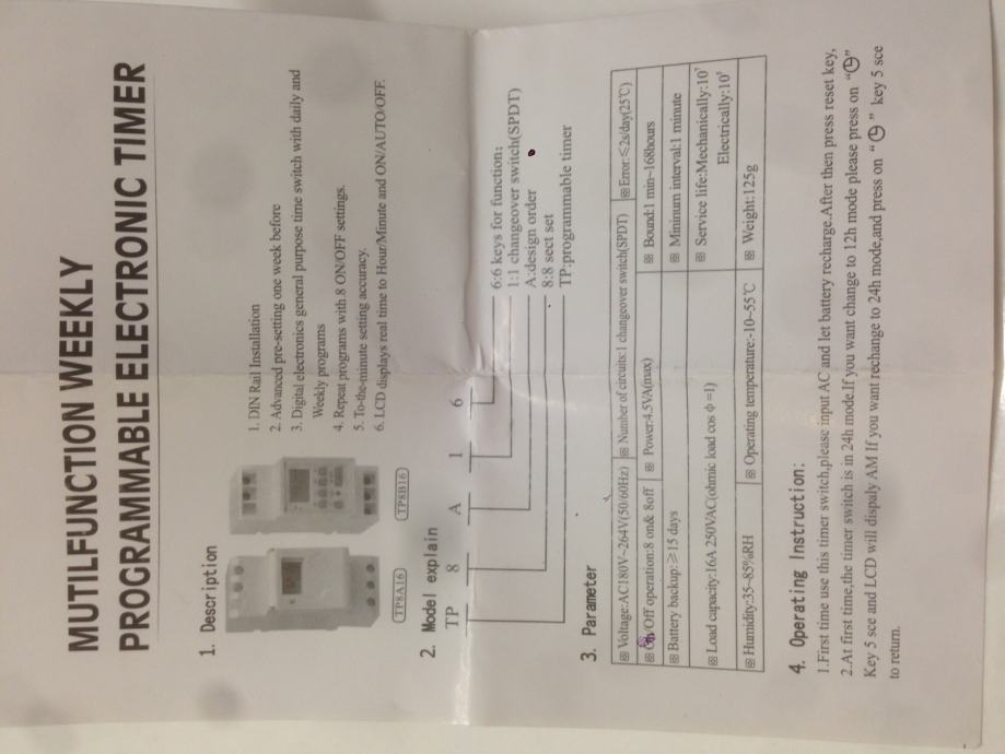 Ukopni sat 16A (timer)