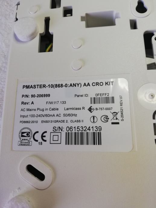 Visonic : PowerMaster-10, centrala PG2 ( 868 Mhz )