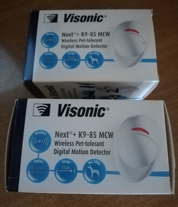Visonic: Next + K9-85 MCW , Ic detektor ( 433,9 Mhz )