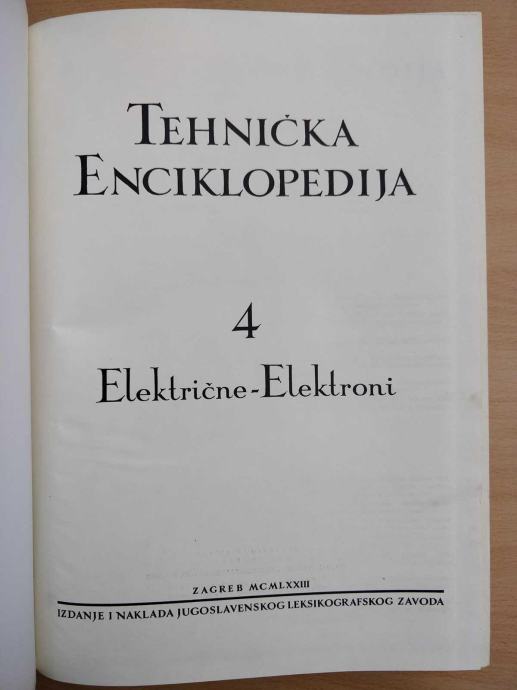 Tehnička enciklopedija 4 (Električne-Elektroni)
