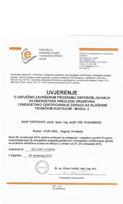 ENERGETSKI CERTIFIKAT + PROCJENE NEKRETNINA = TVRTKOVIĆ