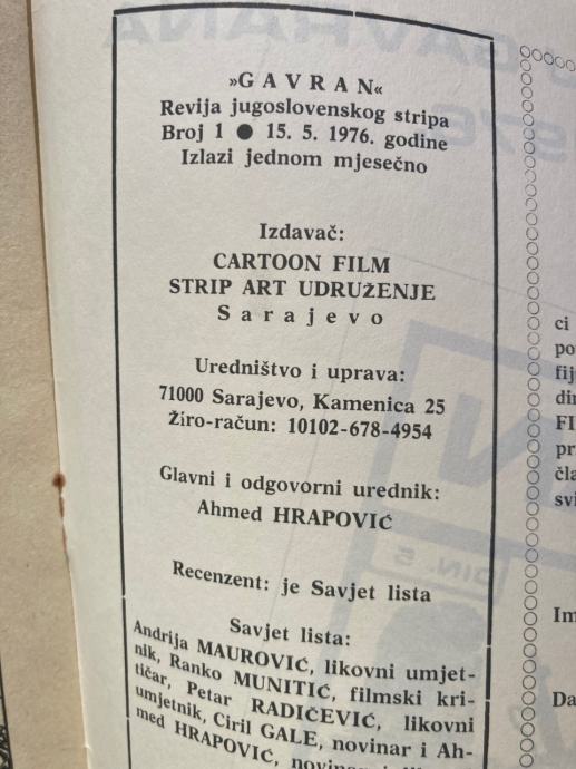 Strip Gavran 1 (1976.g.)