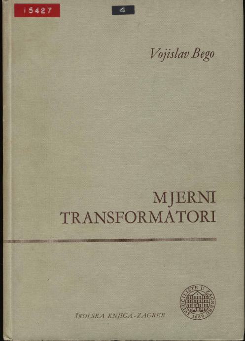 Vojislav Bego - Mjerni transformatori